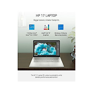 HP 17.3 inch Home and Business Laptop | Intel Core i5-1135G7 | 1920x1080 IPS Display (Full-HD) | Backlit Keyboard | 8GB Memory 512GB SSD Storage | Win10 Pro | Natural Silver