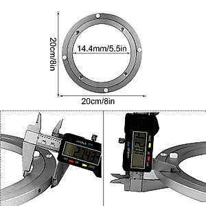 8 Inch Lazy Susan Hardware, A+Selected Heavy Duty Aluminium Lazy Susan Turntable, Sliver Rotating Turntable Bearing Table Base, Round Swivel Plate for Glass, Granite or Wood Kitchen Ding Table