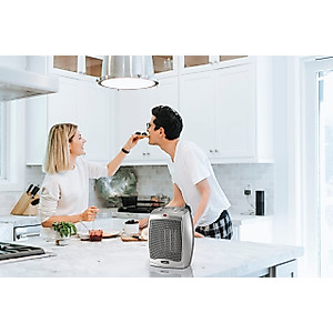 Lasko Ceramic Adjustable Thermostat Space Heaters, Non-Oscillating, 754200 Silver