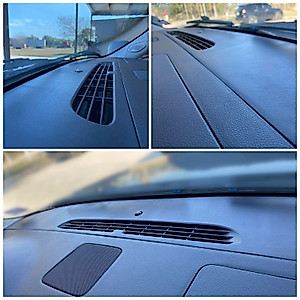 ECOTRIC Molded Front Dash Compatible with 2007-2013 Cadillac Escalade, Avalanche/Silverado/Suburban/Tahoe, GMC Sierra/Yukon Replace for 23224733 Defrost Vent Grille Cover Black