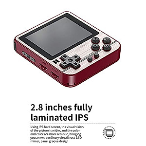 2100mah ABS Retro Gaming Console Multifunctional Handheld Joystick Game Player Portable Pocket Console with USB 3.5mm Ports Dual TF Card Slots for PSP/N64/NDS/PS Game Forms