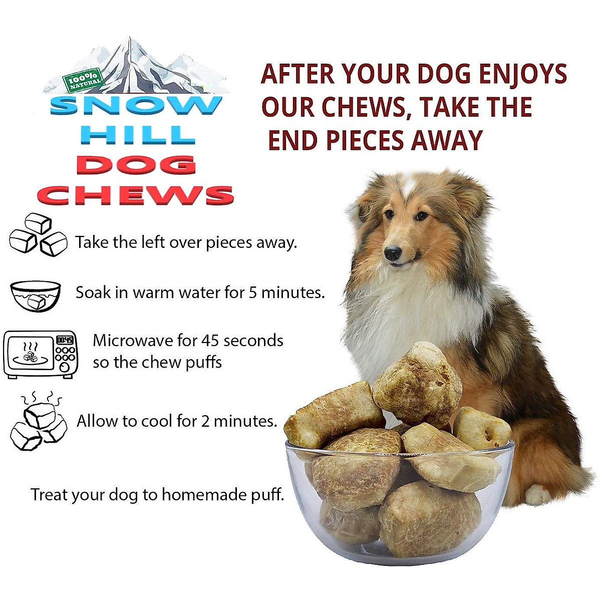 Snow Hill Yak Cheese Dog Chews World Best Organic Yak Milk Golden Bone Dog Treats - Product of Himalayas, Nepal of XXL/Monster 1lbs