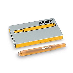 Lamy T10 ink cartridge with large ink supply - large capacity cartridges in the colour mango cartridge fountain pen models - 1 pack