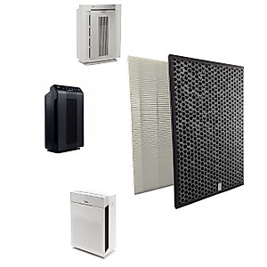 NRP Replacement HEPA Filter Set for Winix Air Purifier HR900 1712-0093-00 filter T and 1712-0094-00 filter U, 1 HEPA and 1 Activated Carbon