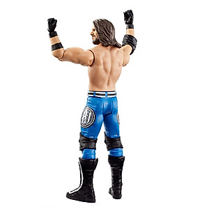 WWE AJ Styles Action Figure in 6-inch Scale with Articulation & Ring Gear, Series #101