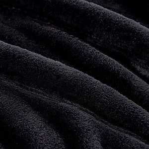 KORBLISS Faux Fur Quilt Twin Blanket for Couch, 480GSM Fuzzy Soft and Warm Coverlet Light Weight Quilted Blanket for Sofa, Chair, Bed, Bedroom, 60x80 Inches,Black Stripe