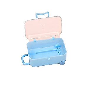FUQIANYUAN 6 Pcs Mini Travel Suitcase Storage Box Travel Gear Doll Carrier Storage Doll Playsets