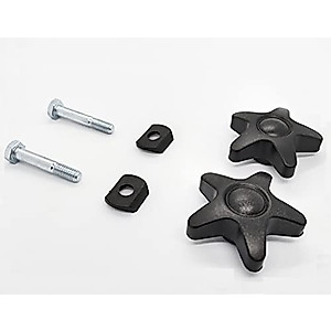 NP Cosen Pentagram Knob, Replacement Arm Adjustment Knobs for Rollator, Knob for Adjustable Height Arm, Screw with Knob -1Pair(2PCS), Black