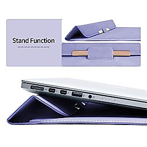 KALIDI 13.3-14 inch Laptop Stand Sleeve Case Faux Suede Leather for 13.3 13.5 13.6 14 inches MacBook Air Pro Retina 13"-14" Surface Pro with Pouch
