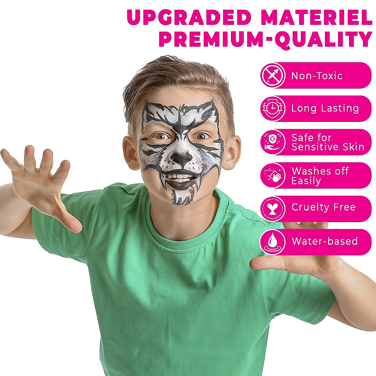 ColorMaster Face and Body Paint (water-based) Black (30gm) Non-Toxic High-Quality Paint for Children and Adults Halloween Makeup, Costumes, Festivals