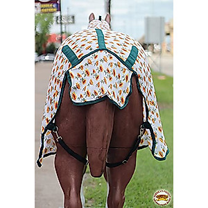 HILASON 78 Inches Horse Fly Sheet Ultra Violet Rays Protect Mesh Bug Mosquito Summer Spring | Fly Sheet | Horse Turnout Sheet | Fly Sheet for Horses | Bug and Mosquito Protection | Fly Sheet for Horse