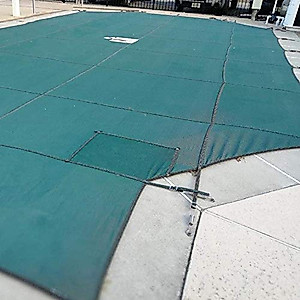 Covers Outdoor Garden Inground Pool Safety, Green Rectangle Mesh, Easy Installation, Includes All Needed Hardware (Size : 400×600cm/13×19ft)