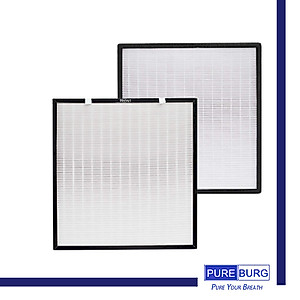 PUREBURG RFM80 Replacement True HEPA Filter Pack Compatible with Oransi MAX Air Purifier RFM80, H13 3-Stage Filtration Deodorization-Filter Clean Air