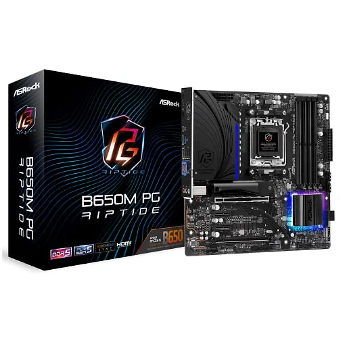 ASRock B650M PG Riptide AMD Ryzen 7000 Series Processors Motherboard