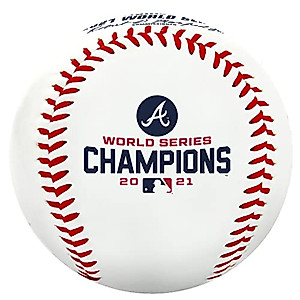 Rawlings | Official 2021 World Series Champions | Atlanta Braves | Commemorative Baseball | Classic White