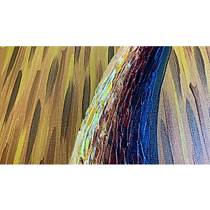 Yika Art, 3D Paintings Modern Abstract Oil Painting Hand Painted On Canvas Abstract Artwork Picture Wall Decoration for living room - Golden Lucky Tree Wall Art-24X48 Inch