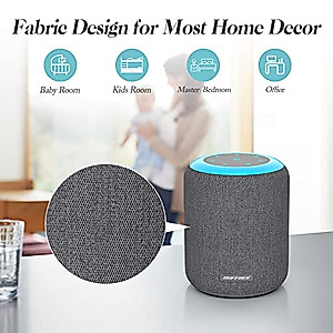 BUFFBEE White Noise Sound Machine for Sleeping with 17 Soothing Sounds, 8 Color Night Light, Memory Function, Fabric Design - Noise Maker for Home, Office, Kids and Adults