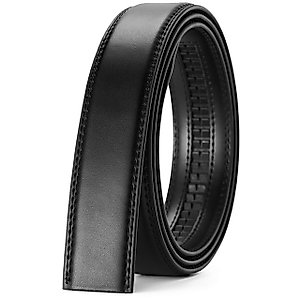 CHAOREN Ratchet Belt Strap Only 1 1/8", Replacement Leather Belt for 32mm Buckle