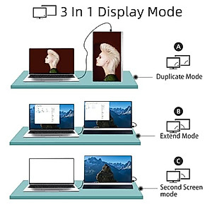 AYY Portable Monitor 15.8 Inch FHD 1080P Portable External Second Monitor HDMI Travel Screen for Laptop Desktop, MacBook, Phones, Tablet, PS5/4, Xbox, Switch, Built-in Speaker with Protective Case