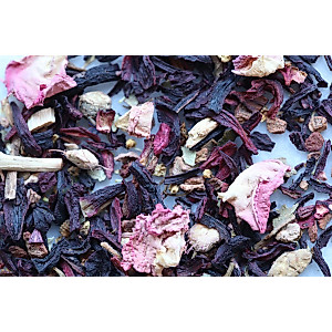 Smith Teamaker | Big Hibiscus No. 24 - Hibiscus, Ginger, Rose Petals & Elderflowers | Sugar-Free, Non-GMO, Plant Based Caffeine-Free Hibiscus Blend (15 Sachets, 1.27oz each)