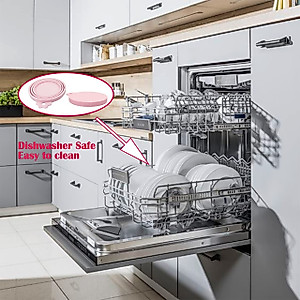 Uyauld Manual Can Opener, Handheld Tin Opener Cork Screw, Easy Turn Knob, Built in Bottle Opener, Hangs for Convenient Kitchen Storage, Easily Open Tin Cans, 2 Silicone Lid Cover for Can, Pink