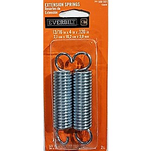 Extension Springs, 13/16 in x 4 in, 2-Pack