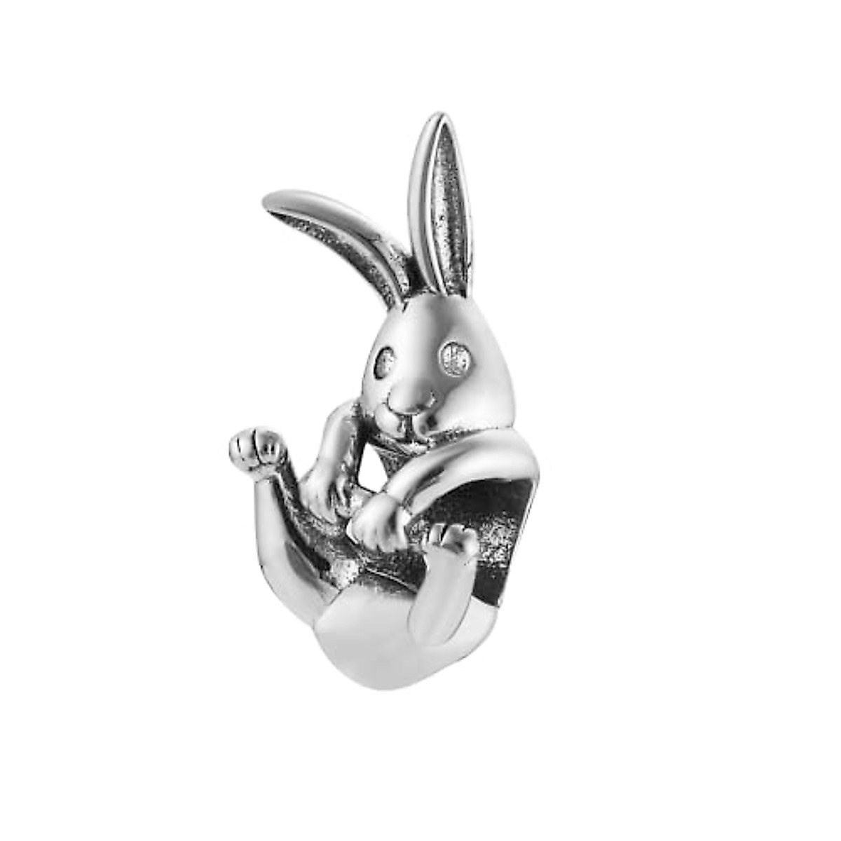 Jack Rabbit Easter Bunny 925 Sterling Silver Charm Bead For Pandora & Similar Charm Bracelets or Necklaces