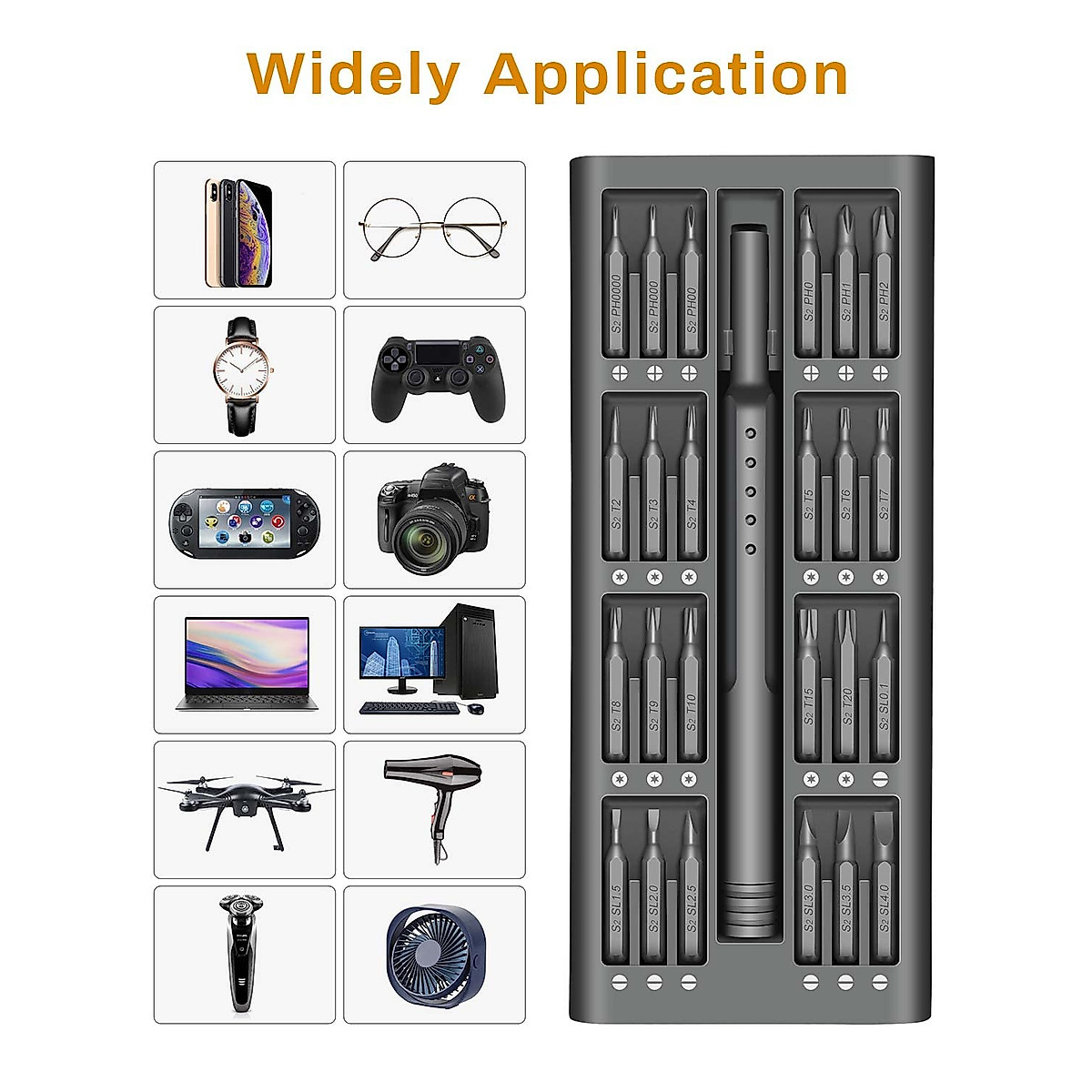 WINHUNT 24 in 1 Premium Precision Screwdriver Set, Mini Screwdriver Set Magnetic, Eyeglass Repair Kit with Phillips Head, Small Screwdriver for Electronics, PC,Watch