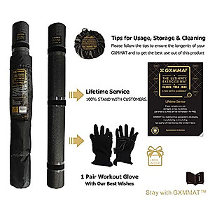 GXMMAT Extra Large Yoga Mat 6'x8'x7mm, Thick Workout Mats for Home Gym Flooring, Non-Slip Quick Resilient Barefoot Exercise Mat, Non Toxic Ultra Comfortable Cardio Mat for Pilates, Stretching, Fitness