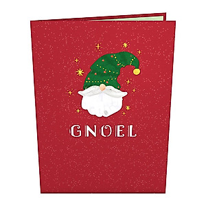 Lovepop Gnoel Gnome Christmas Pop Up Card, 5x7-3D Greeting Card, Pop Up Christmas Cards, Kids Christmas Card, Holiday Card