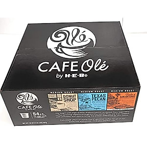 Cafe Ole Single Serve Keurig K-Cup Coffee Pods Variety Pack Taste San Antonio, Texas Pecan & Donut Shop 54 count (54 Count)