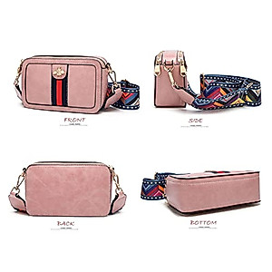 UEOE Crossbody Bags for Women,PU Leather Crossbody Purses for Women,Shoulder Bag Retro Classic Purse Clutch Shoulder Tote HandBag (BLACK)