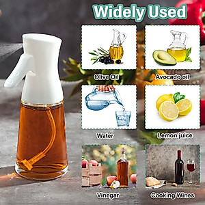 Lallisa 4 Pcs Oil Sprayer for Cooking 180 ml Glass Olive Mister Oil Dispenser Bottle for Kitchen Vinegar Spritzer for Air Fryer Gadgets Making Baking Frying Bbq Salad Accessories