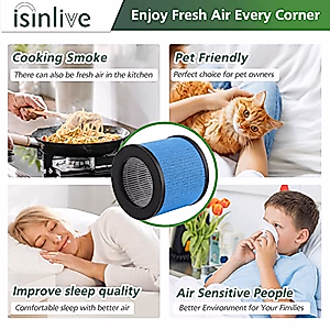 TPAP002 Filter Replacement 3-in-1 H13 True HEPA Upgraded Compatible with TOPPIN TPAP002 HEPA Air Purifier Comfy Air C1, Part #TPFF002, 2 Pack