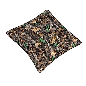 WURTON Cold Tree Camouflage Print Throw Pillow Covers, Soft Square Cushion Case,for Sofa, Couch,Bed Chair-18 X 18 Inch