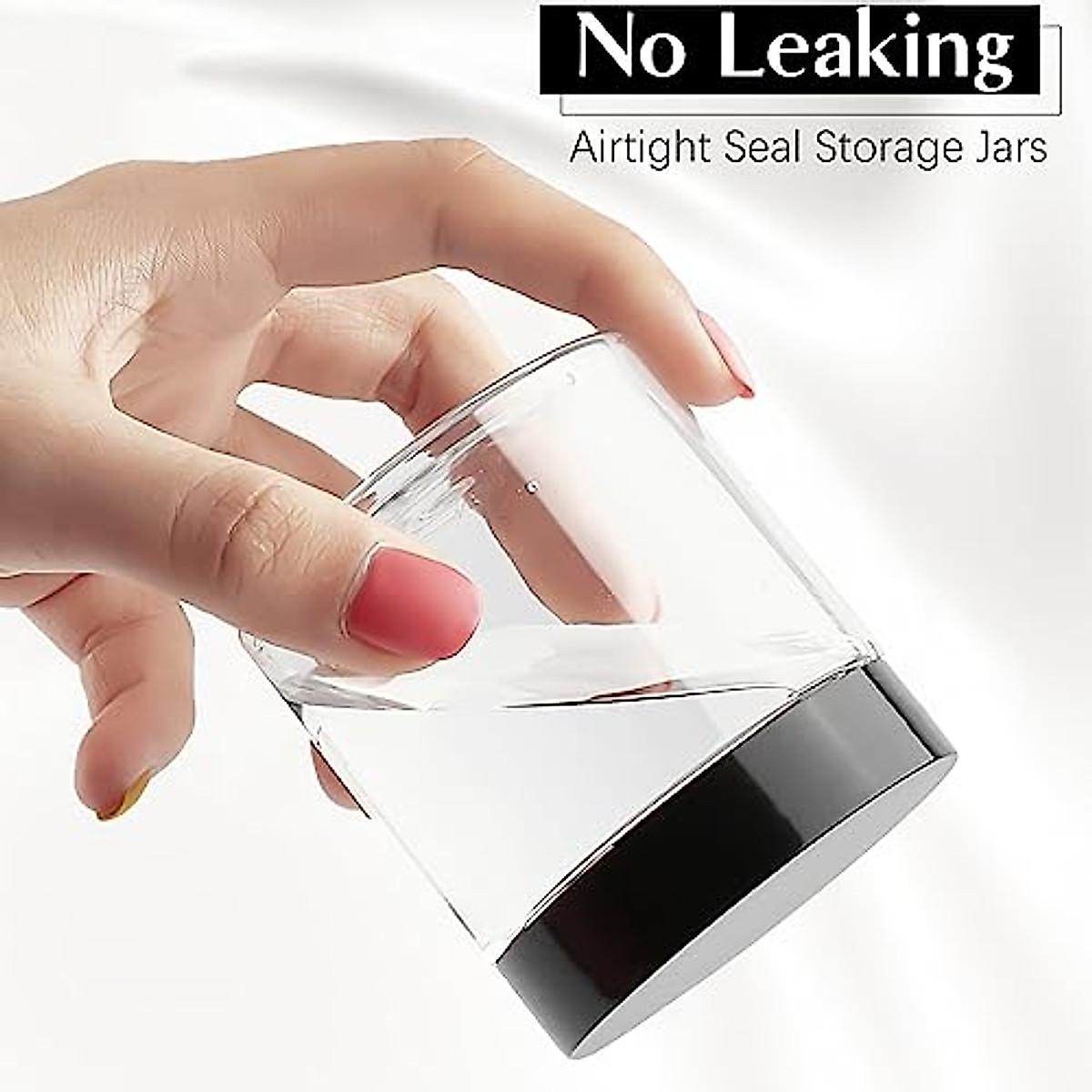 TUZAZO 4 Oz Plastic Container Jars with Lids and Labels BPA Free, Empty Round Clear Cosmetic Containers Plastic Slime Jars for Lotion, Cream, Ointments, Body Butter, Makeup, Travel Storage (12 Pack)