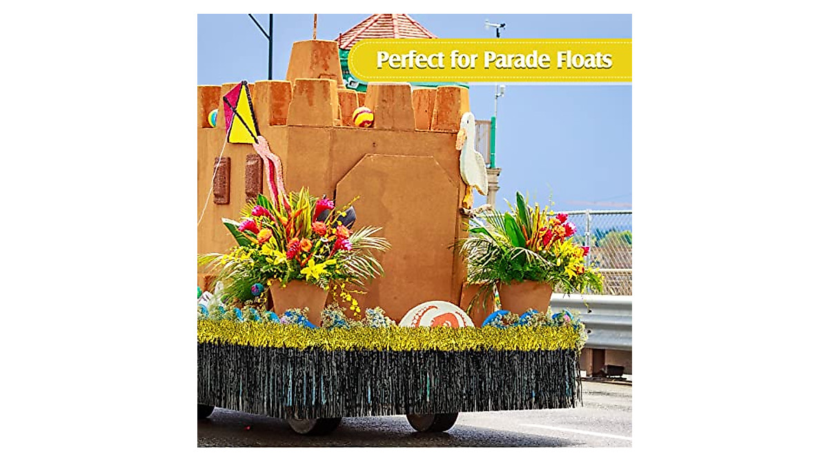 Graduation Parade Decorations Set - Black & Gold Garlands for Float