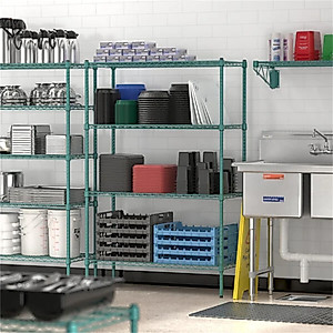 24" x 24" x 74" NSF Green Epoxy 5-Shelf Kit WS-460EG2424K75-NF