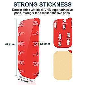 APPS2Car 3M Vhb Sticky Adhesive Pads Replacement Mounting Tape 4 Pcs, Dashboard Sticker Pads for Magnetic Phone Car Mount,Car Mount Adhesive,Double Sided 3M Adhesive Pads,Car Mount Sticker Tapes