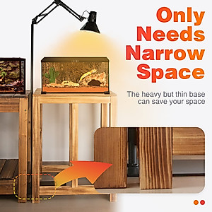 Extra Tall Reptile Heat Lamp Floor Light Stand Fits E26/E27 Bulbs (Not Included) 250W Max Wire Adjustable Swing Arm Terrarium Stand Reptile Plant Light Fixture Lamp Holder