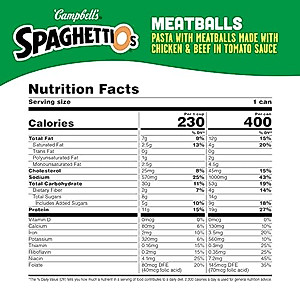 SpaghettiOs Canned Pasta with Meatballs, 15.6 oz Can