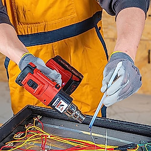 IRONFIST Heat Gun Cordless for Milwaukee M18 Battery, Welding Hot Air Gun with Digital Display 2-Temp Setting & 6 Gear Wind Speed Adjustable with Storage bag & 5 Nozzles (Battery NOT Included)