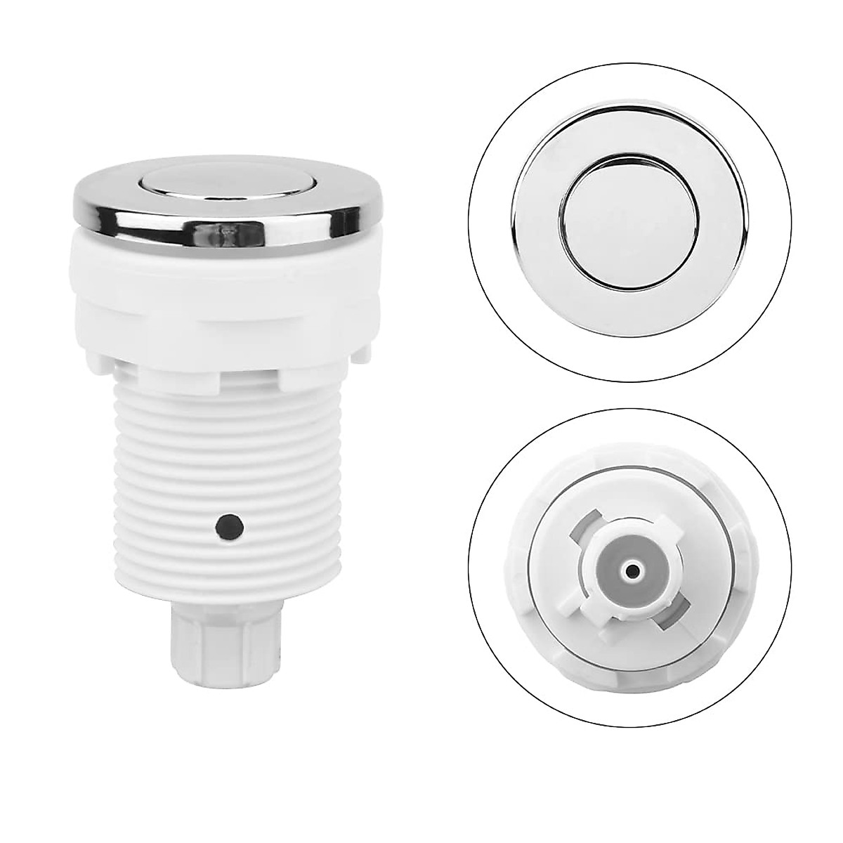Air Pressure Bath Switch Tub Spa Massage Bath Garbage Waste Disposal Air Switch Push Button Garbage Disposal Sink Top Air Switch(White,Size:28mm)