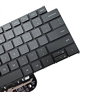 GinTai Laptops US Keyboard with Backlit Replacement for Dell Vostro 5310 5320 5410 5415/for Latitude 3320 3420 (Black)