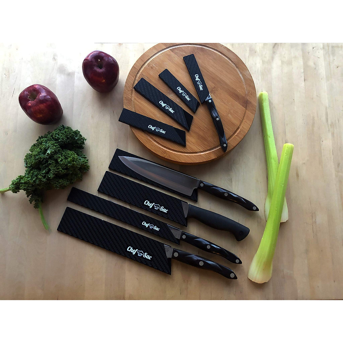Chef Sac Chef Knife Folder Case Bag with 8-Pack Knife Guards Included