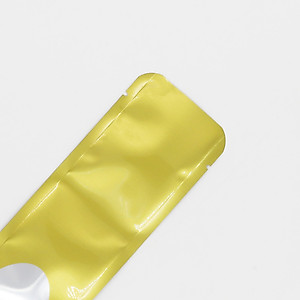 100x Gold/Silver/Gold Long Flat Open Top Bags with Oval Window 6x20cm (2.3x7.8")