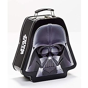 Vandor 52348 Star Wars Darth Vader Shaped Tin Tote with Embossing, Black/White