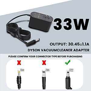 Charger Replacement for Dyson Vacuum Charger for Dyson Vacuum Cleaners V6 V7 V8 DC58 DC59 DC61 DC62 SV03 SV04 SV05 SV06 205720-02 Cordless Vacuum Cleaner Power Adapters