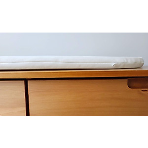 Seagrass Baby Changing Basket, Handmade with Waterproof Cover to Minimize Messes and Extra Thick Padding - Extra Newborn Birth Announcement Wood Disc