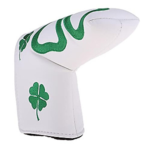 pistro Golf Putter Headcovers/Club Putter Covers - Embroidery Design Makes Your Iron Golf Putter Fashionable & Unique - White B